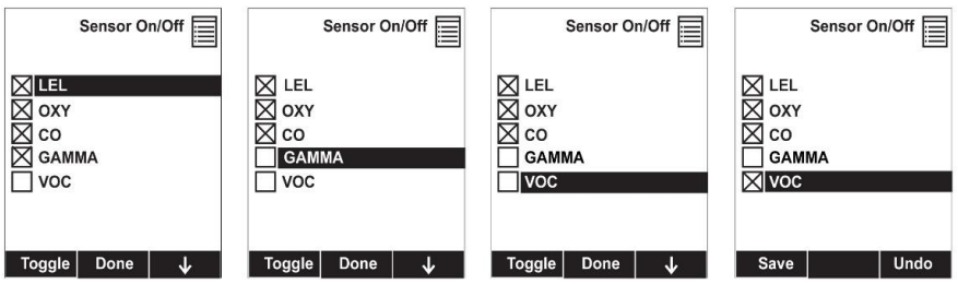 How to enable or disable a sensor slot in a MultiRAE?