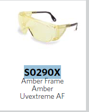 Uvex Ultra-spec 2000 amber lens tint AF coating part number
