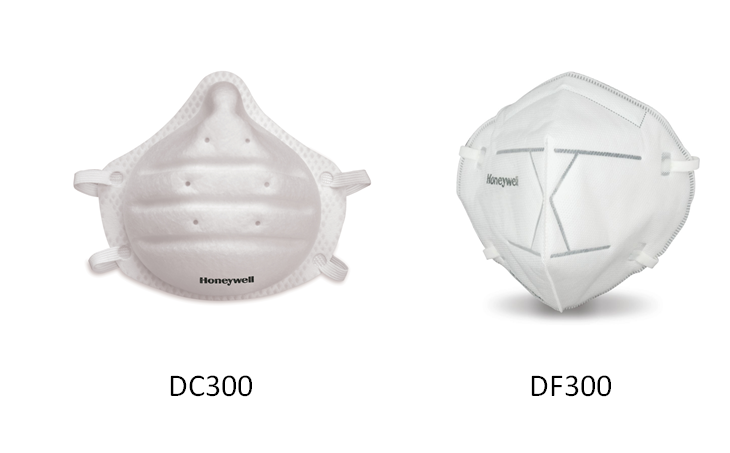 What is the difference between the DC300 and DF300 respirators?