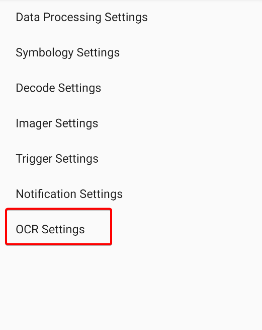 Android: Enable Scanner OCR
