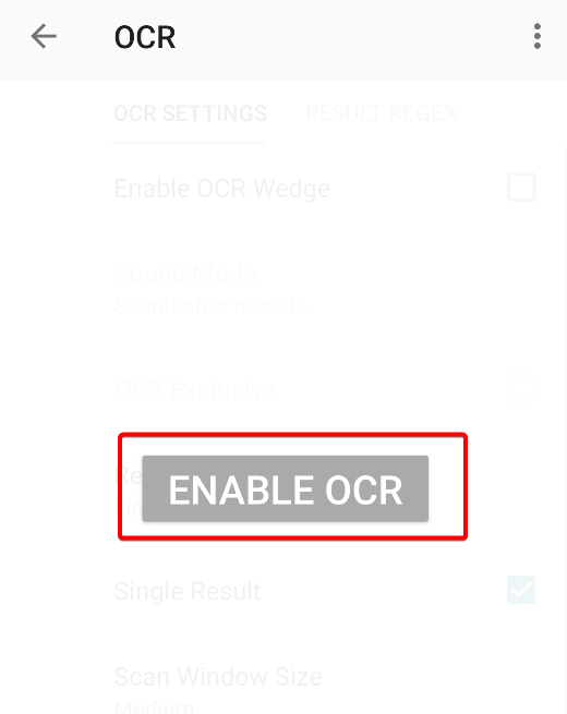 Android: Enable Scanner OCR