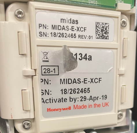 Does MIDAS cartridges come with gas ID