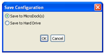 How can I configure my devices via configuration file in my Microdock II?