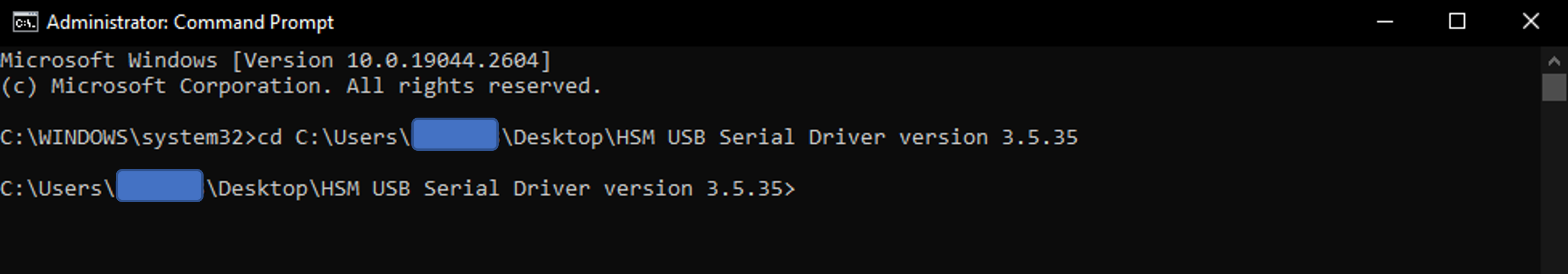 HSM USB Serial Driver, Windows 10 & 7 certified, silent install support.