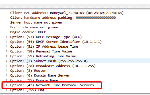 Enable NTP via DHCP (DHCP Option 42)
